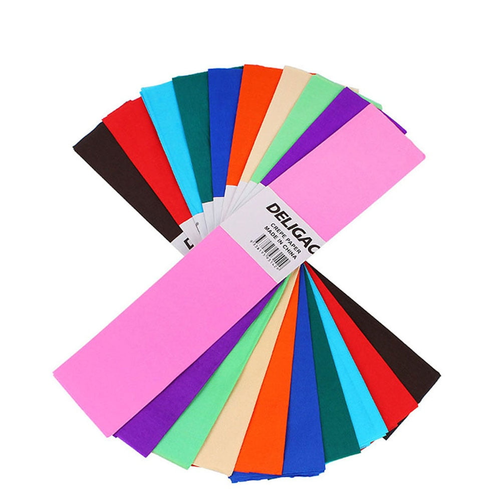SaraSara Crepe Paper Rainbow Party Decorations DIY Wrapping Sheets 10 ...