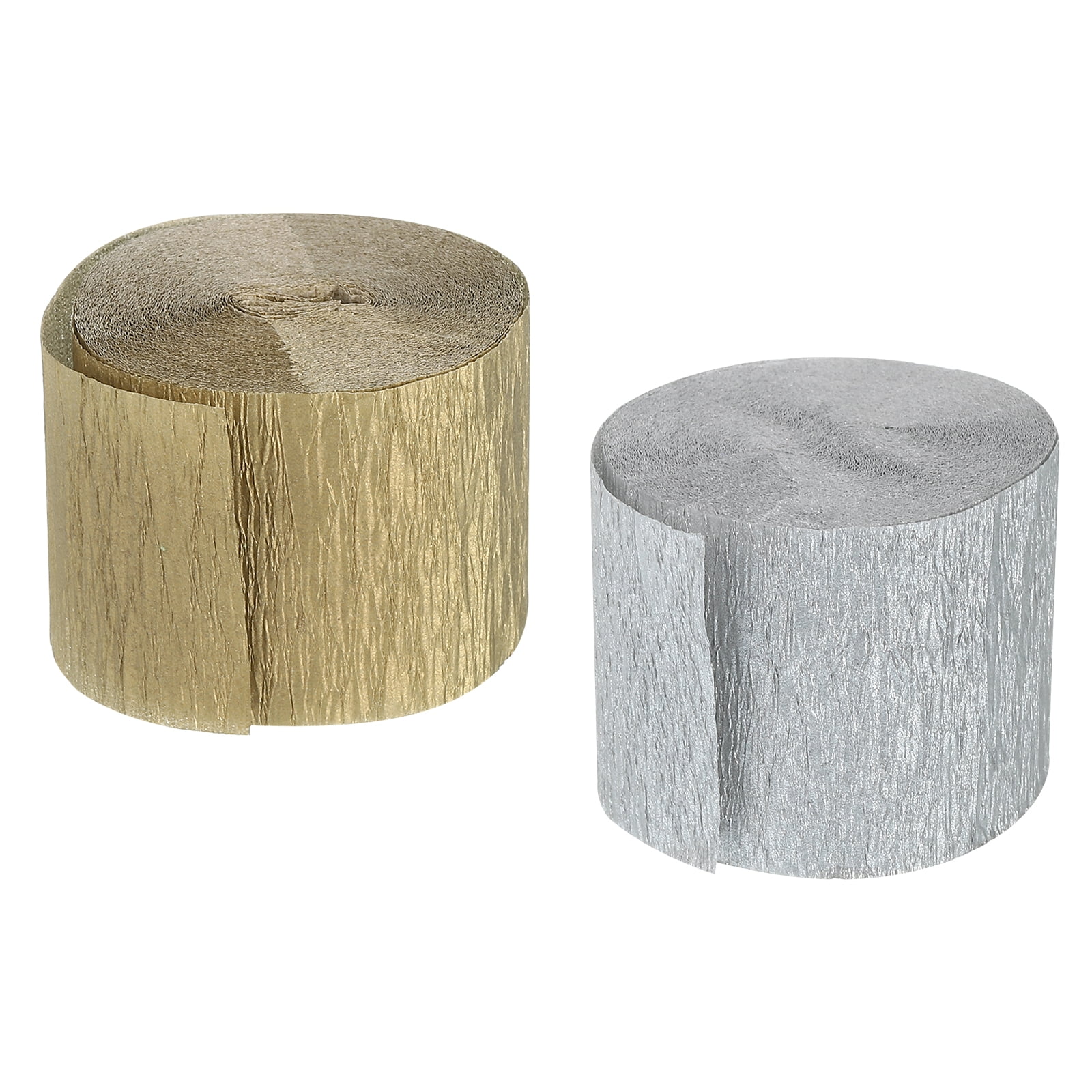 Crepe Paper Roll 2 Rolls 32ft in 2 Colors (Gold Tone/ Silver Tone ...