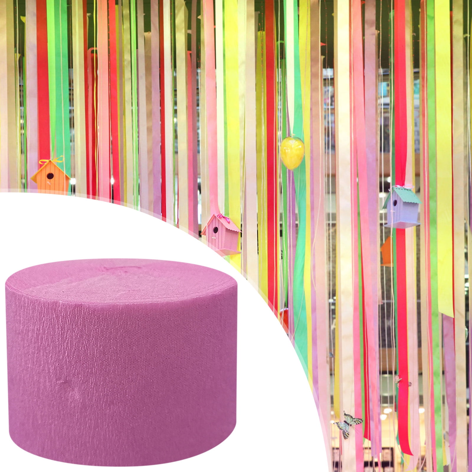 Crepe Paper Roll, 81-Inch Long Streamer for DIY Crafts, Party Backdrops ...