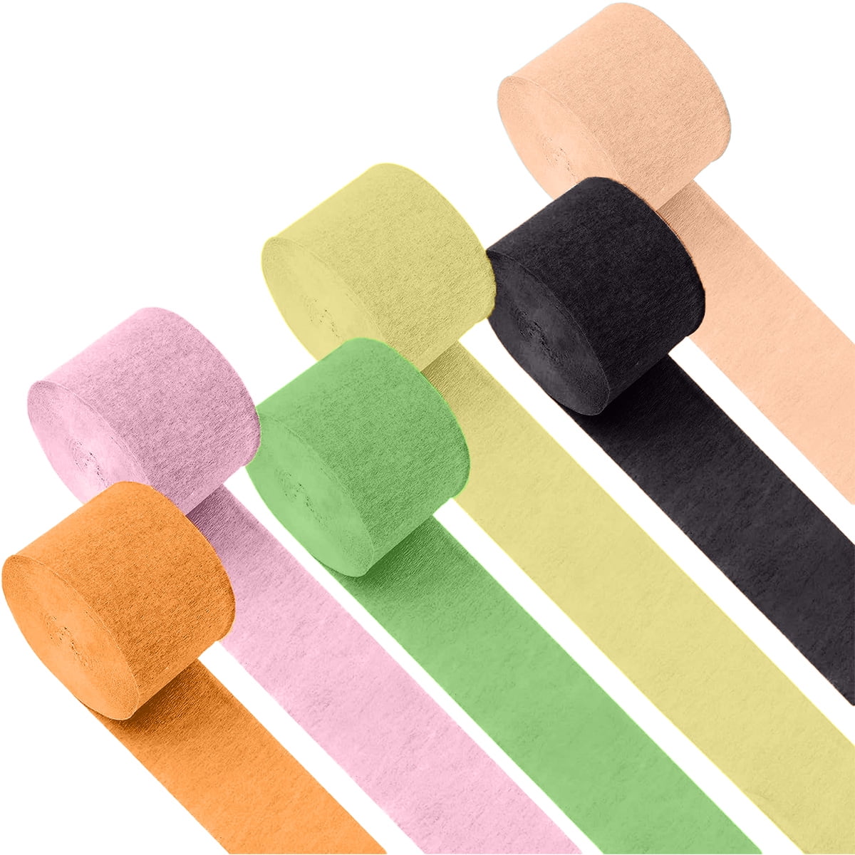 Crepe Paper Streamer 6 Rolls, 6 Colorful Party Streamer Bags For ...