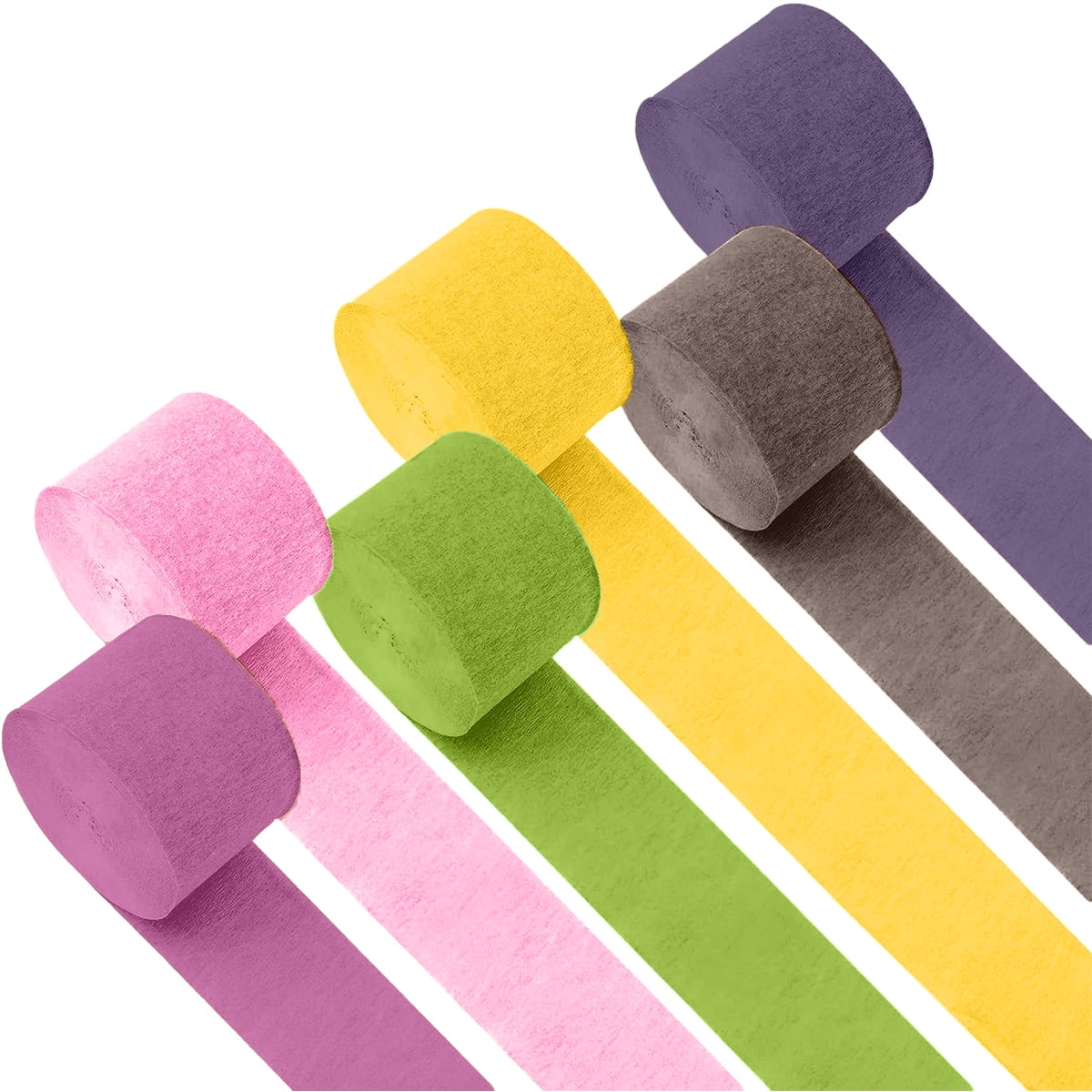 Crepe Paper Streamer 6 Rolls, 6 Colorful Party Streamer Bags For ...