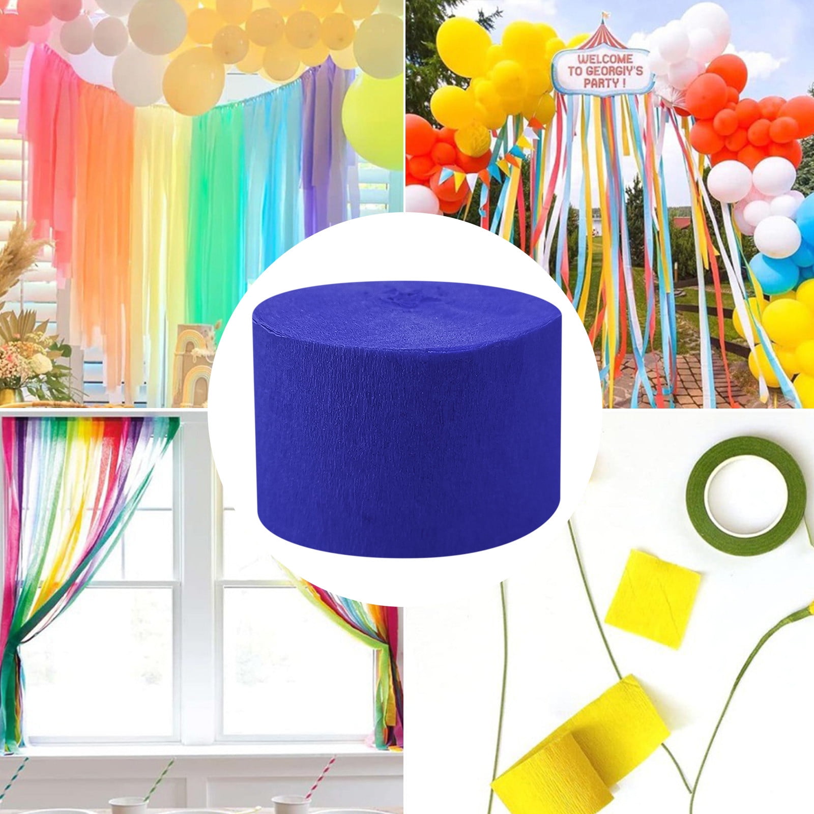Crepe Paper Streamers 1 Roll 81 ft Rainbow Streamers Party Decorations ...