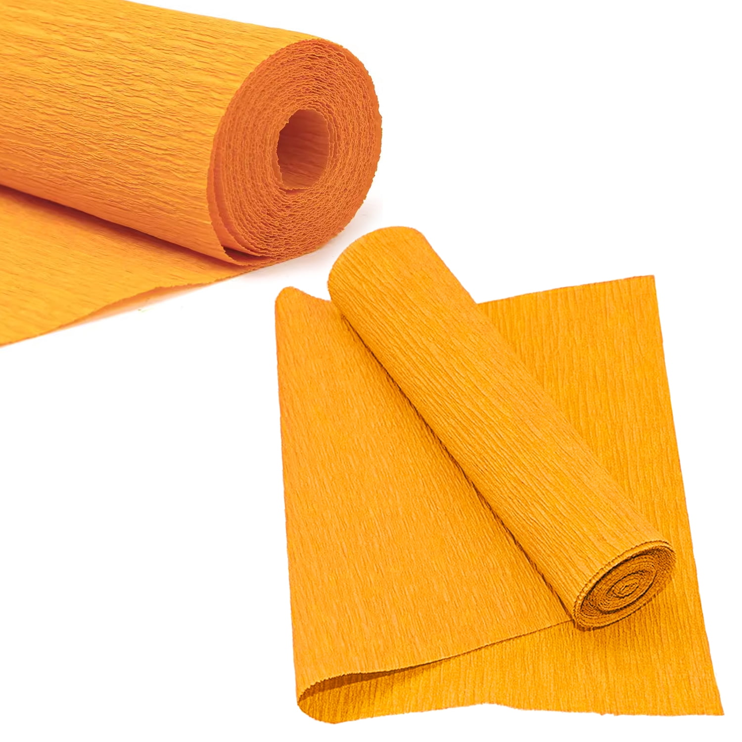 Crepe Paper Streamers 2 Rolls, 19 x 98Inch Orange Crepe Paper Sheets ...