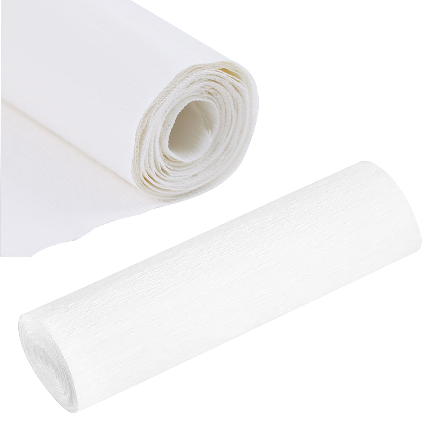 Crepe Paper Streamers 2 Rolls, 19 x 98Inch White Crepe Paper Sheets for ...