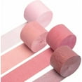 Crepe Paper Streamers 4 Rolls 328Ft, Pack Of Metallic Rose Gold, Pink ...