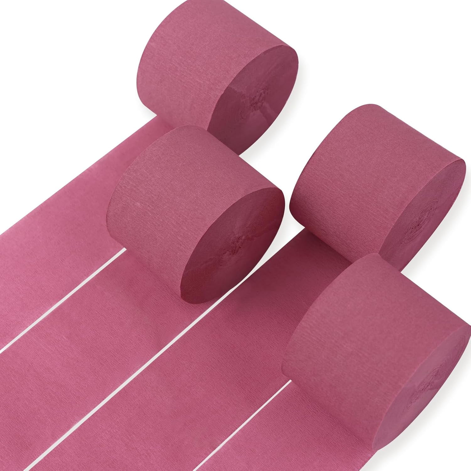 Crepe Paper Streamers 4 Rolls 328ft, Pack of Crepe Paper Dusty Pink ...