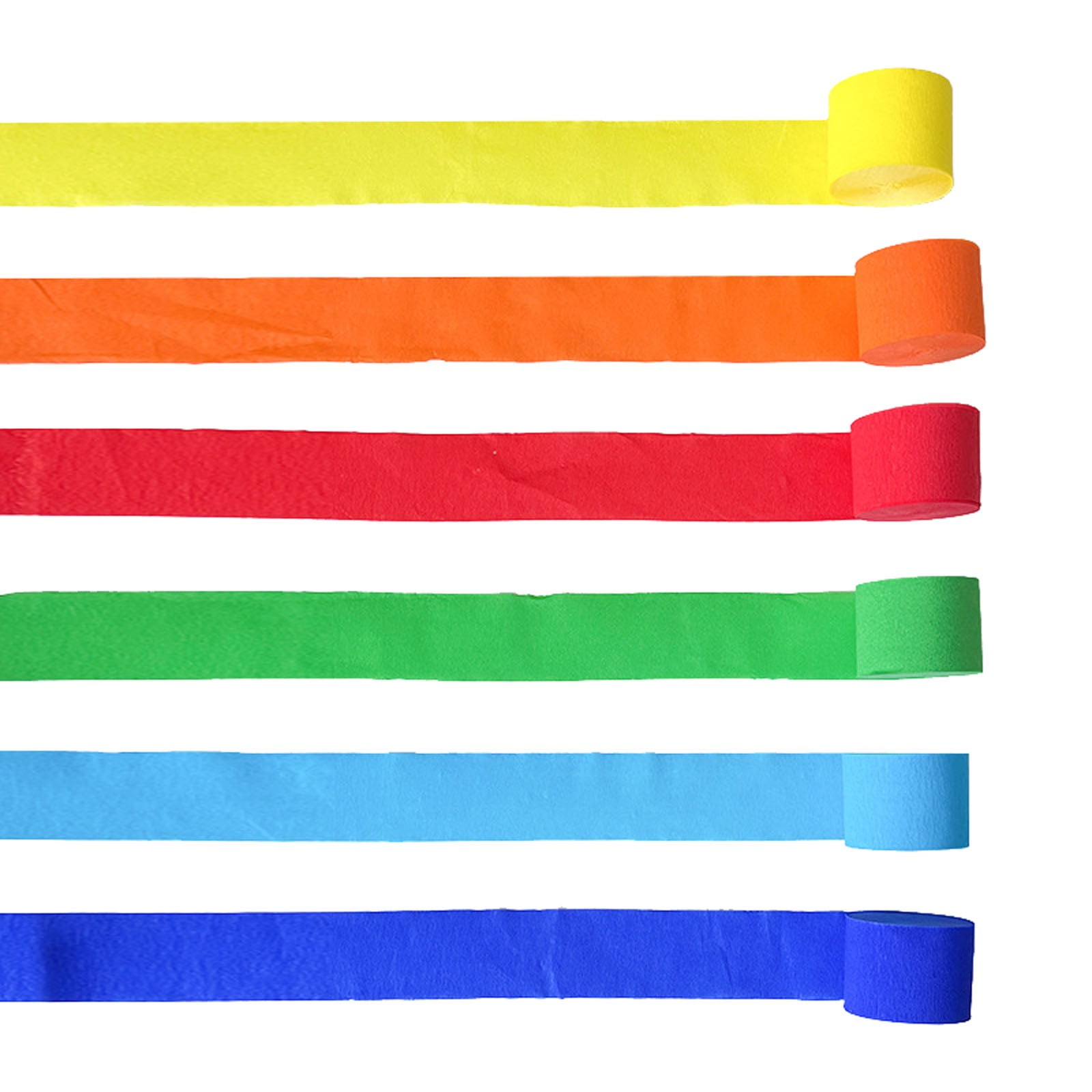 Crepe Paper Streamers 6 Pack Of Rainbow Assorted Colored Party ...