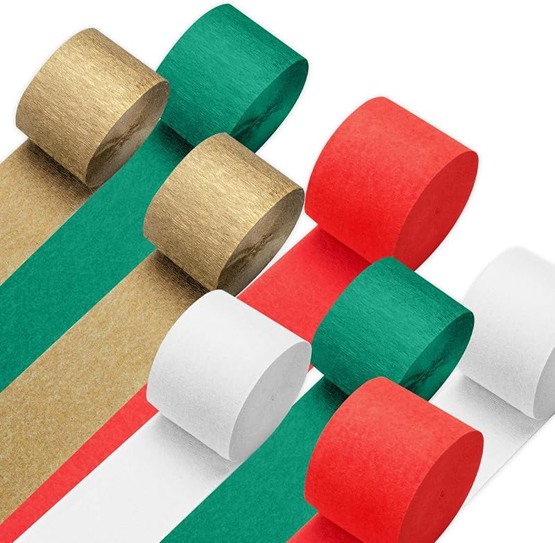 Crepe Paper Streamers, 8 Rolls 656ft Party Streamers, Pack of 8 Pastel ...