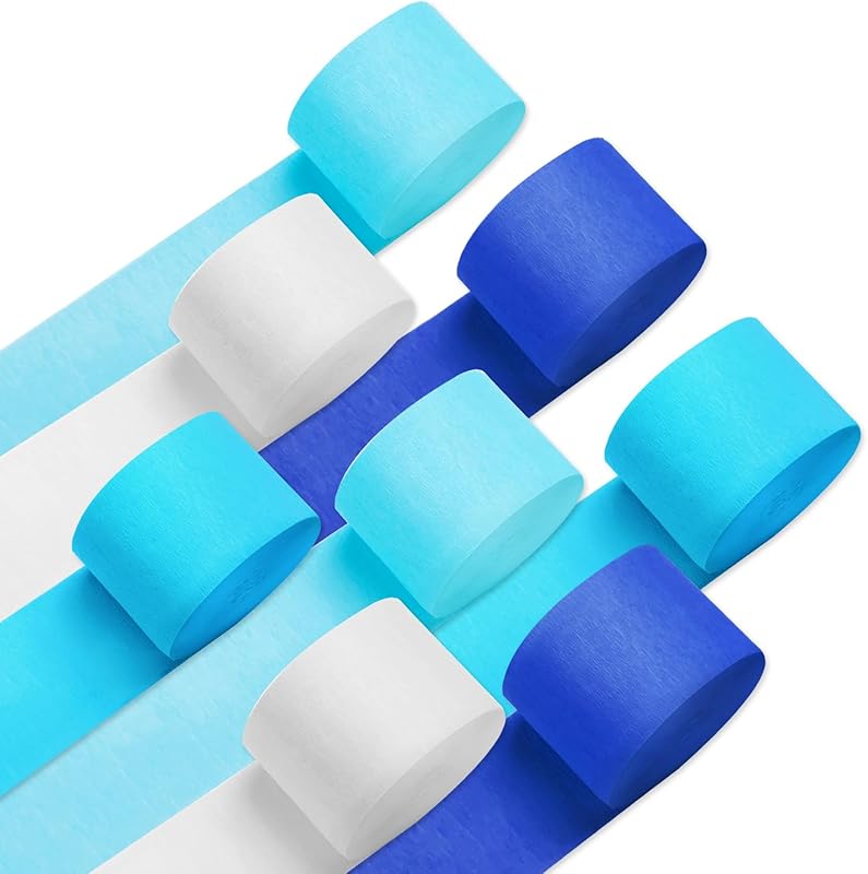 Crepe Paper Streamers, 8 Rolls 656ft Party Streamers, Pack of 8 Pastel ...