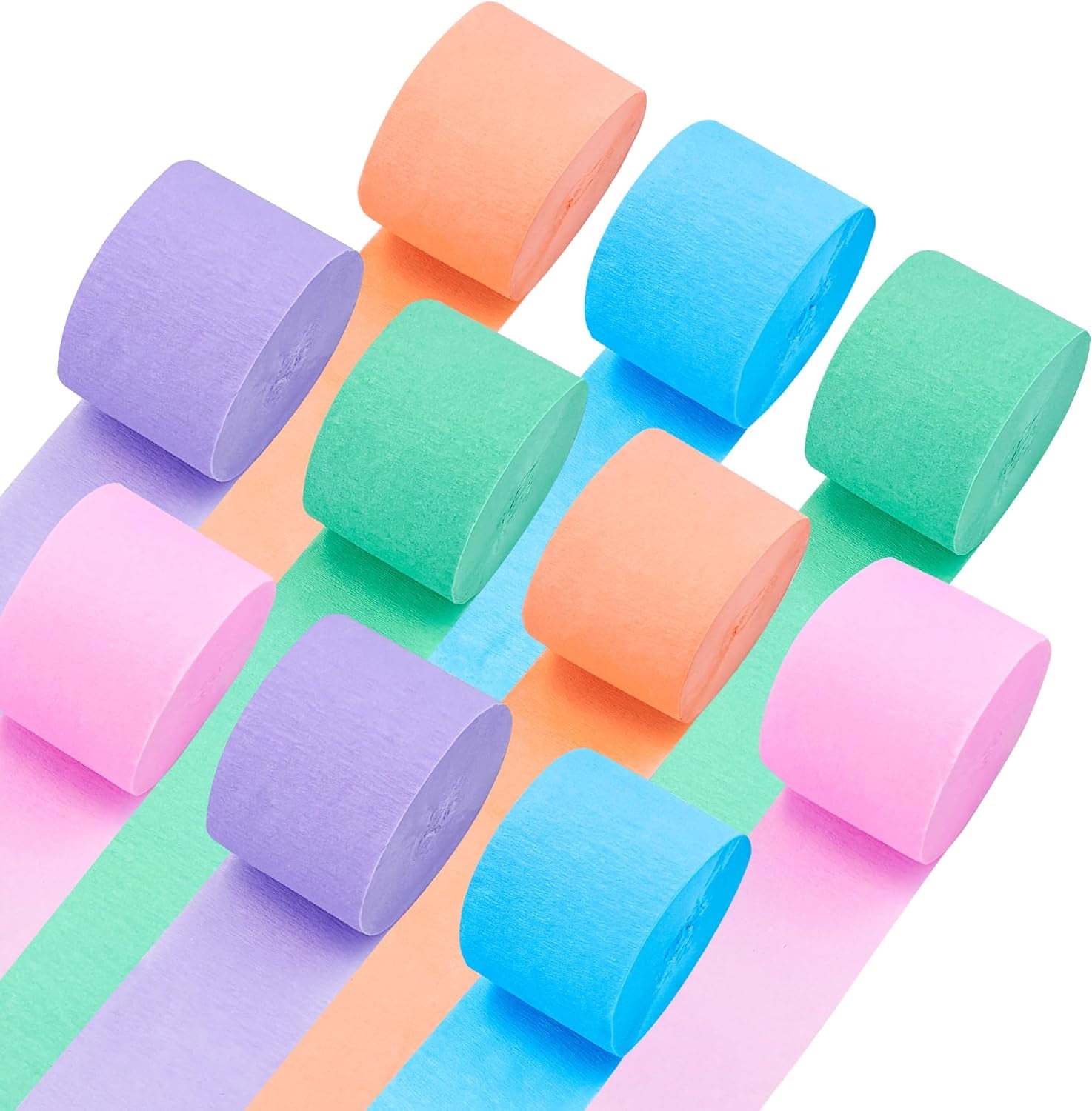 Crepe Paper Streamers, Pastel Streamers Party Decorations for Birthday ...