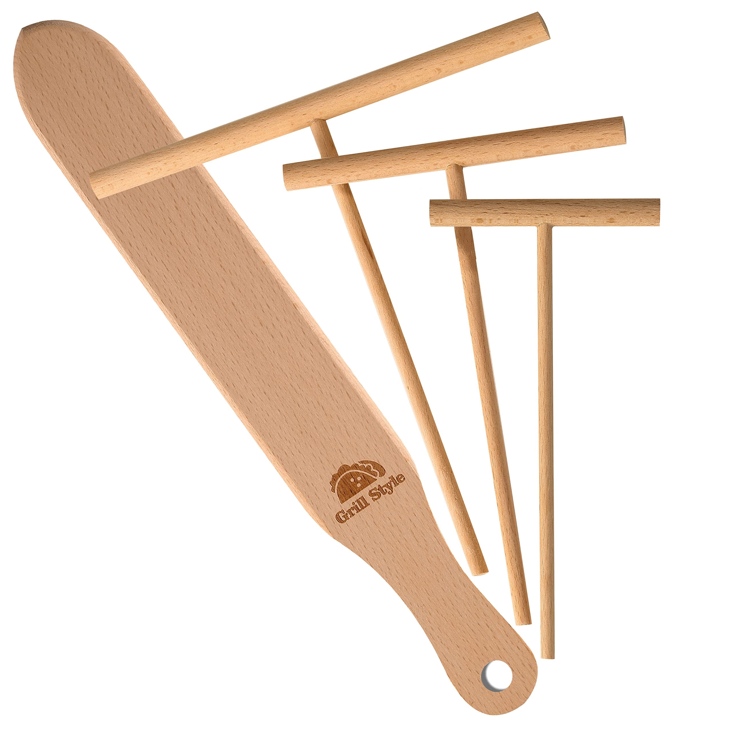 Crepe Spreader and Spatula Kit, 3.5 5 7 Inch T-Shaped Batter Spreaders ...