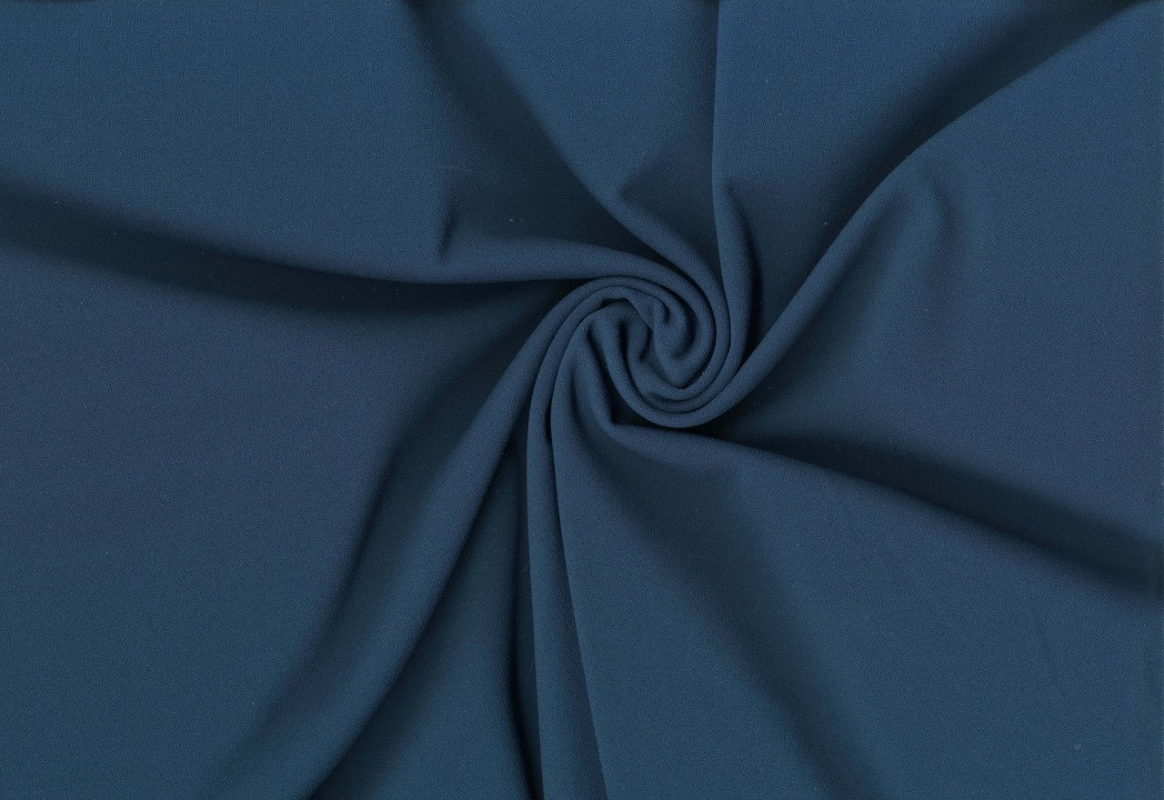 Crepe Techno Knit Fabric - Spandex Stretch, Bridal, Dress, Scuba Crepe (LEGIONBLUE, ByYard ...
