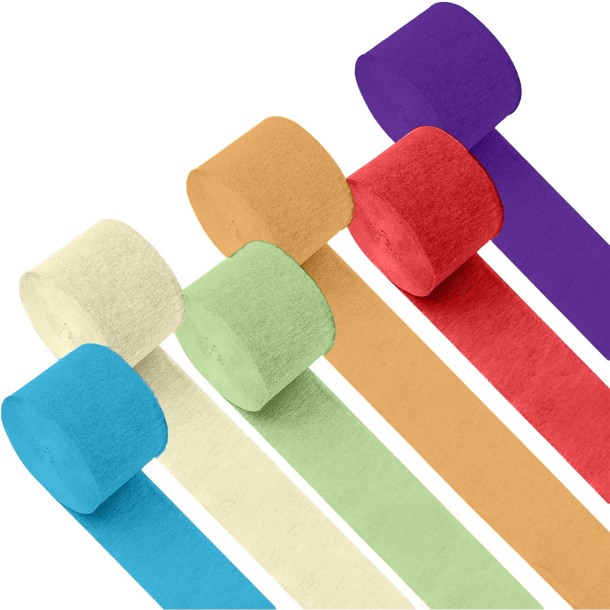 Crepe paper streamer 6 rolls, 6 colorful party streamer bags for ...