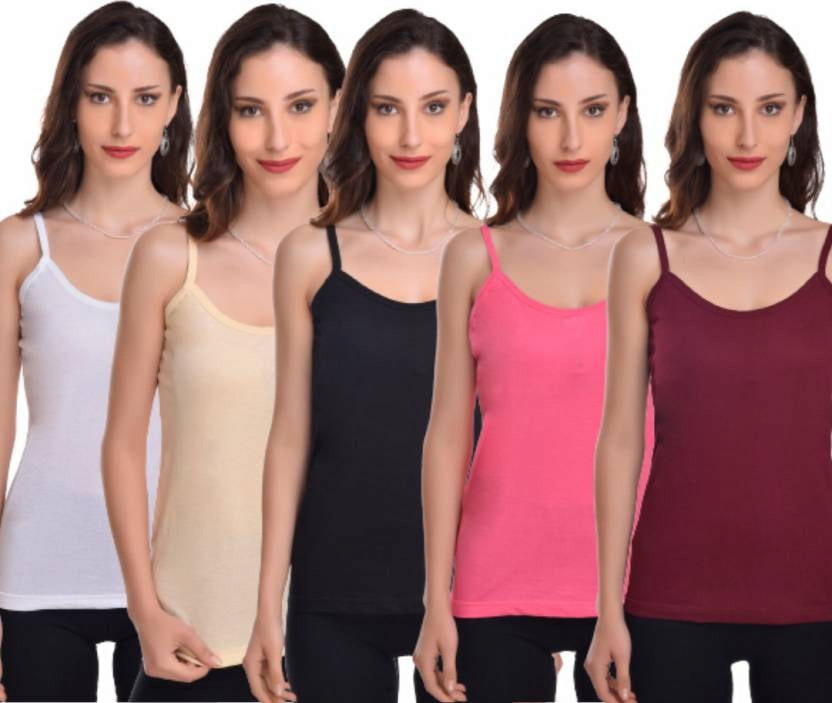 Crepeon Womens Slips Plain Multicolor Pack Of 5 - Walmart.com
