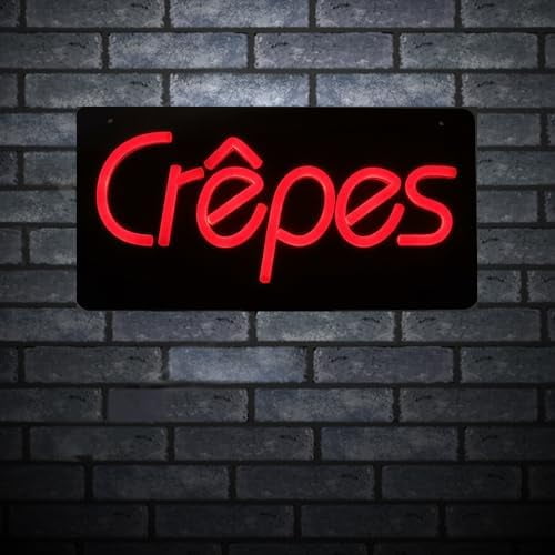 Crepes Neon Sign for Business, LED Neon Sign for Creperie Neon Light ...