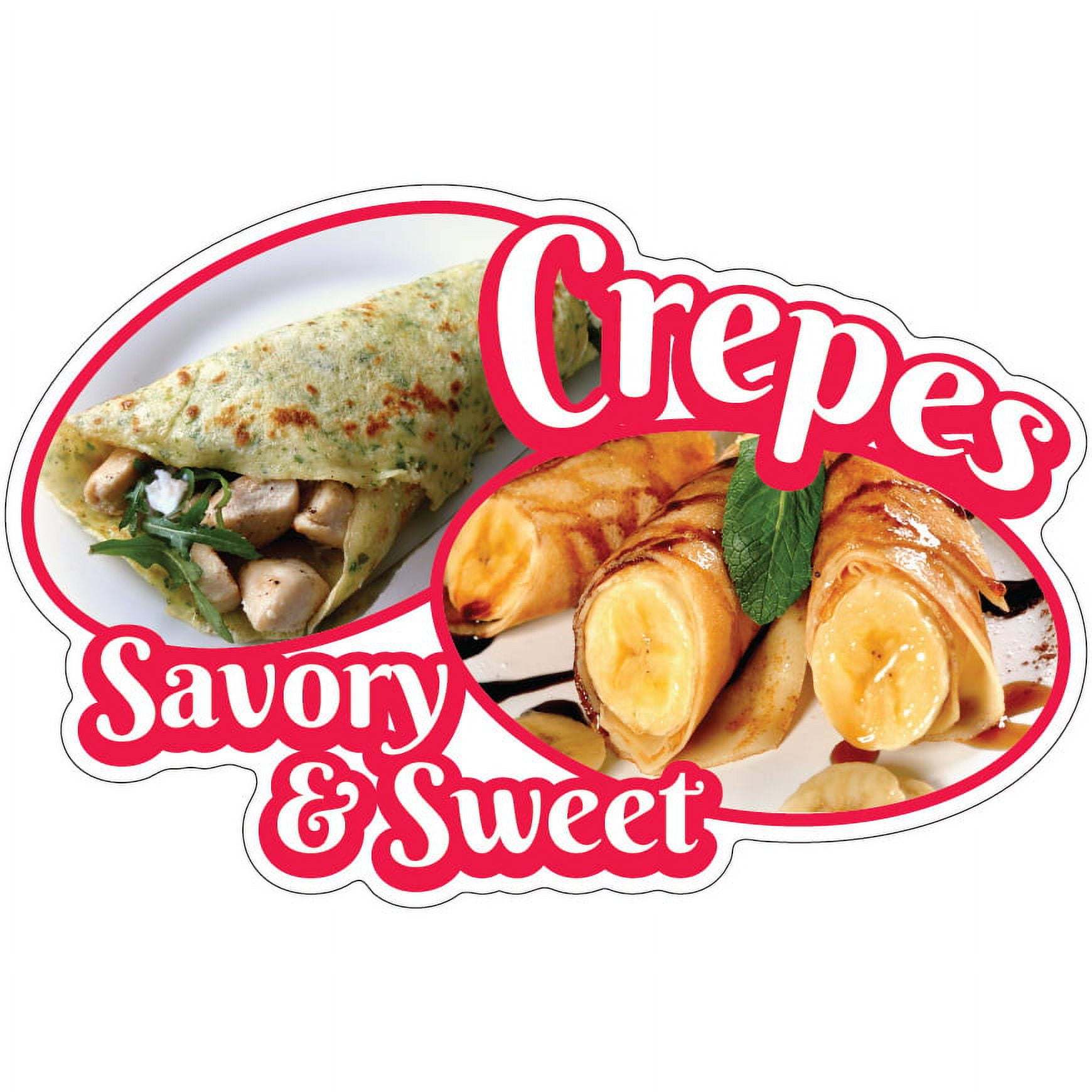 Crepes Savory And Sweet 24" Decal Concession Stand Food Truck Sticker ...