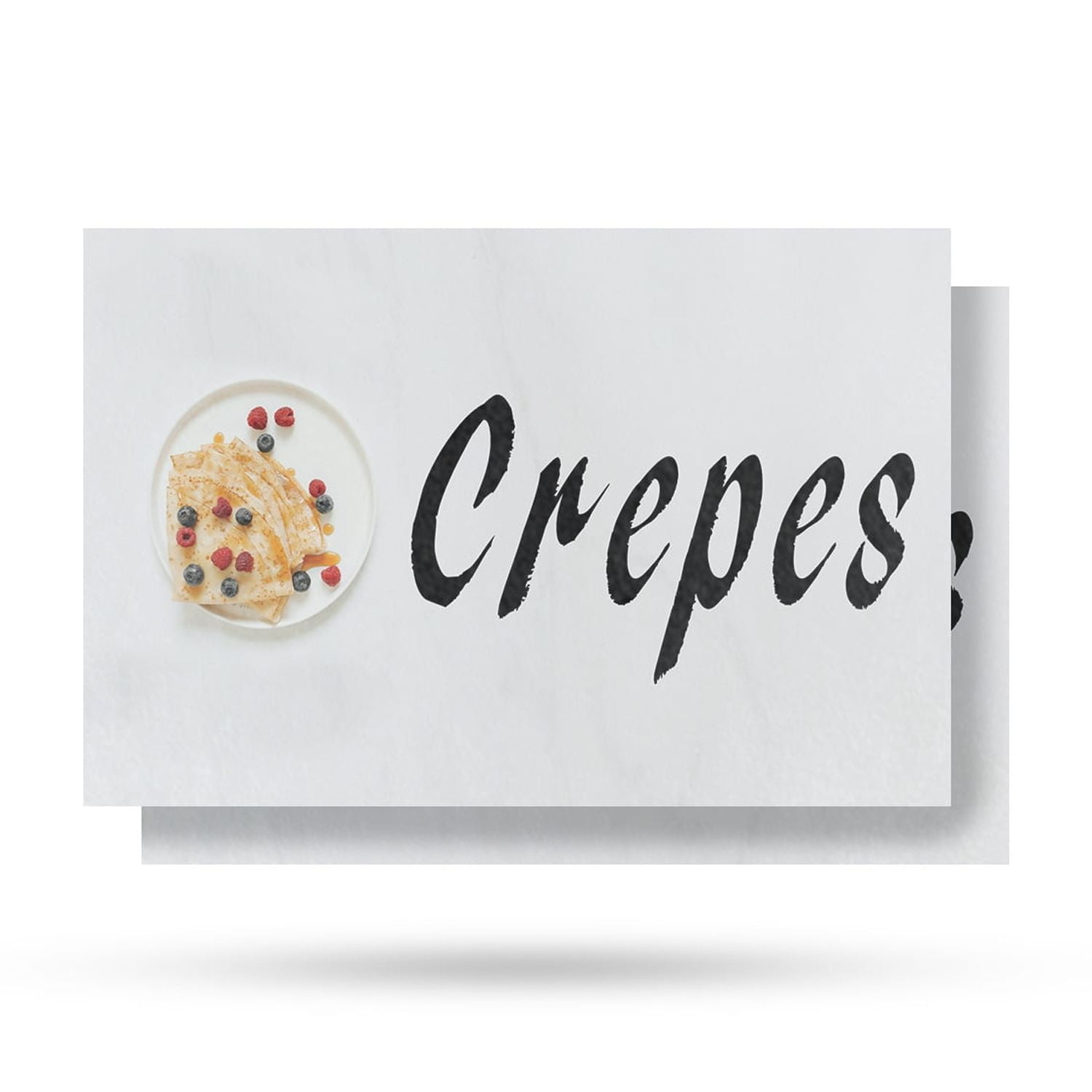 Crepes Vinyl Decal 2 Pack of 12 Inch x 16 Inch Weatherproof Heavy-Duty ...