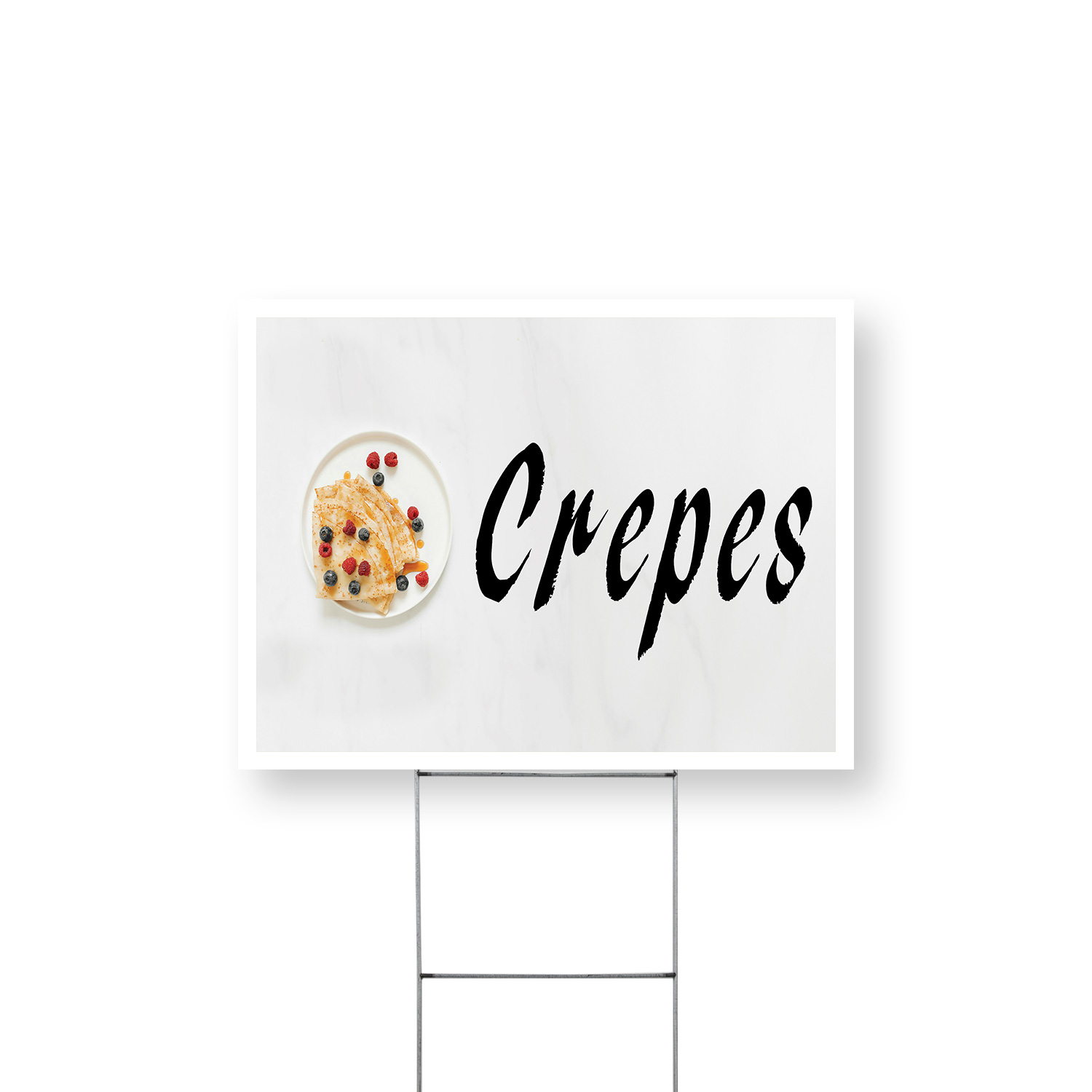 Crepes Yard Sign 12 Inch x 16 Inch Single Sided Weatherproof Heavy-Duty ...