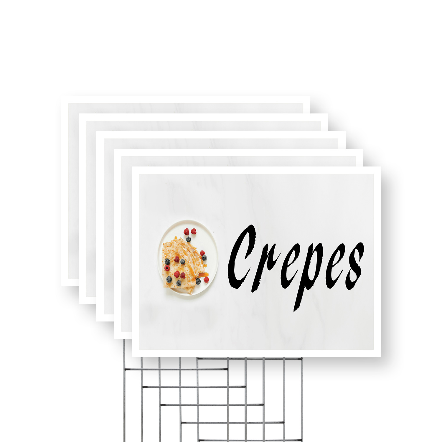 Crepes Yard Sign 5 Pack of 18 Inch x 24 Inch Single Sided Weatherproof ...