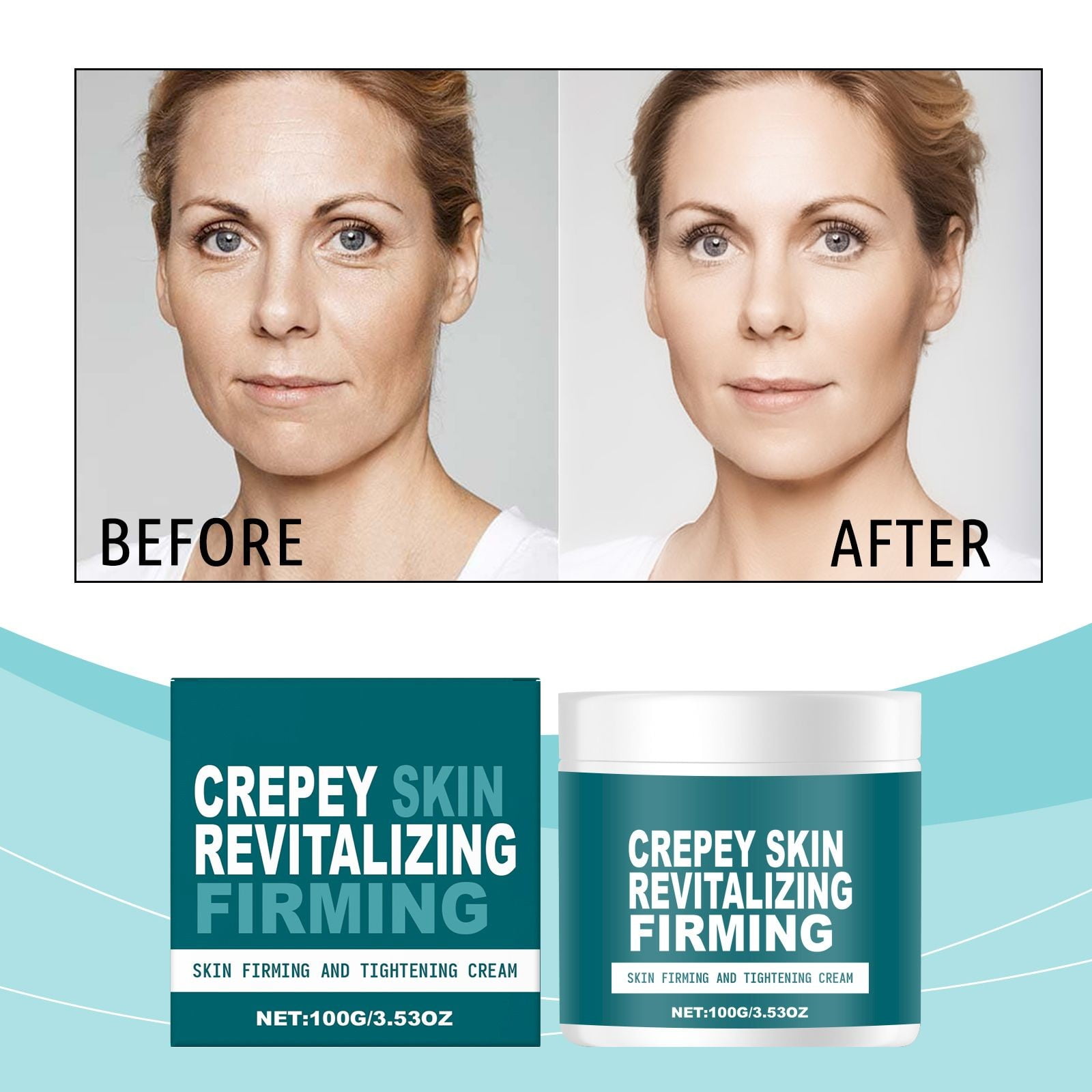 Crepey Skin Repair Treatment, Firming Cream For Face & Neck, Skin ...