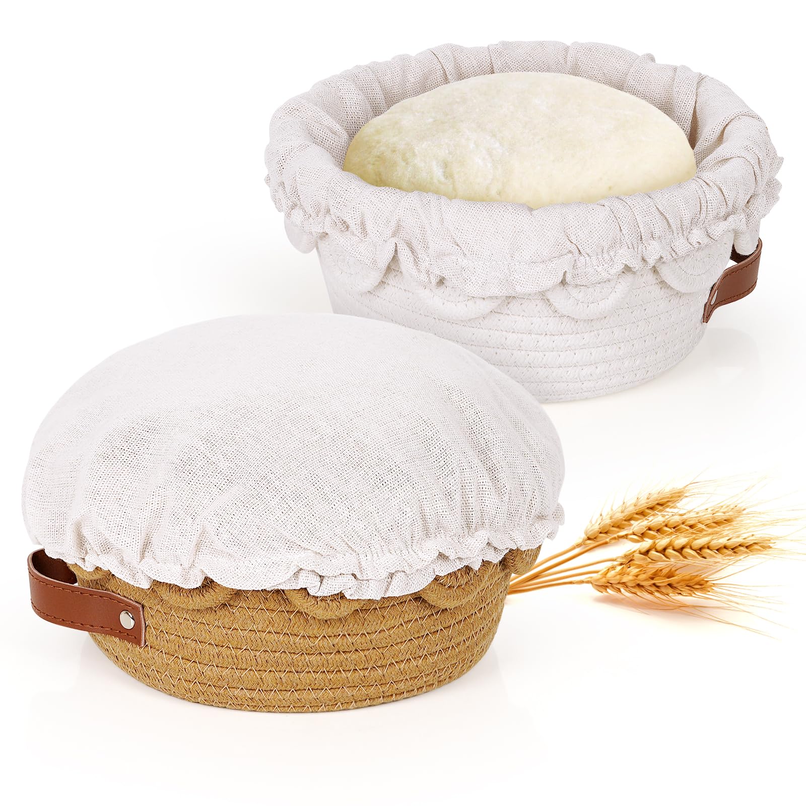Creproly Cotton Rope Banneton Bread Proofing Basket Sourdough Bread ...
