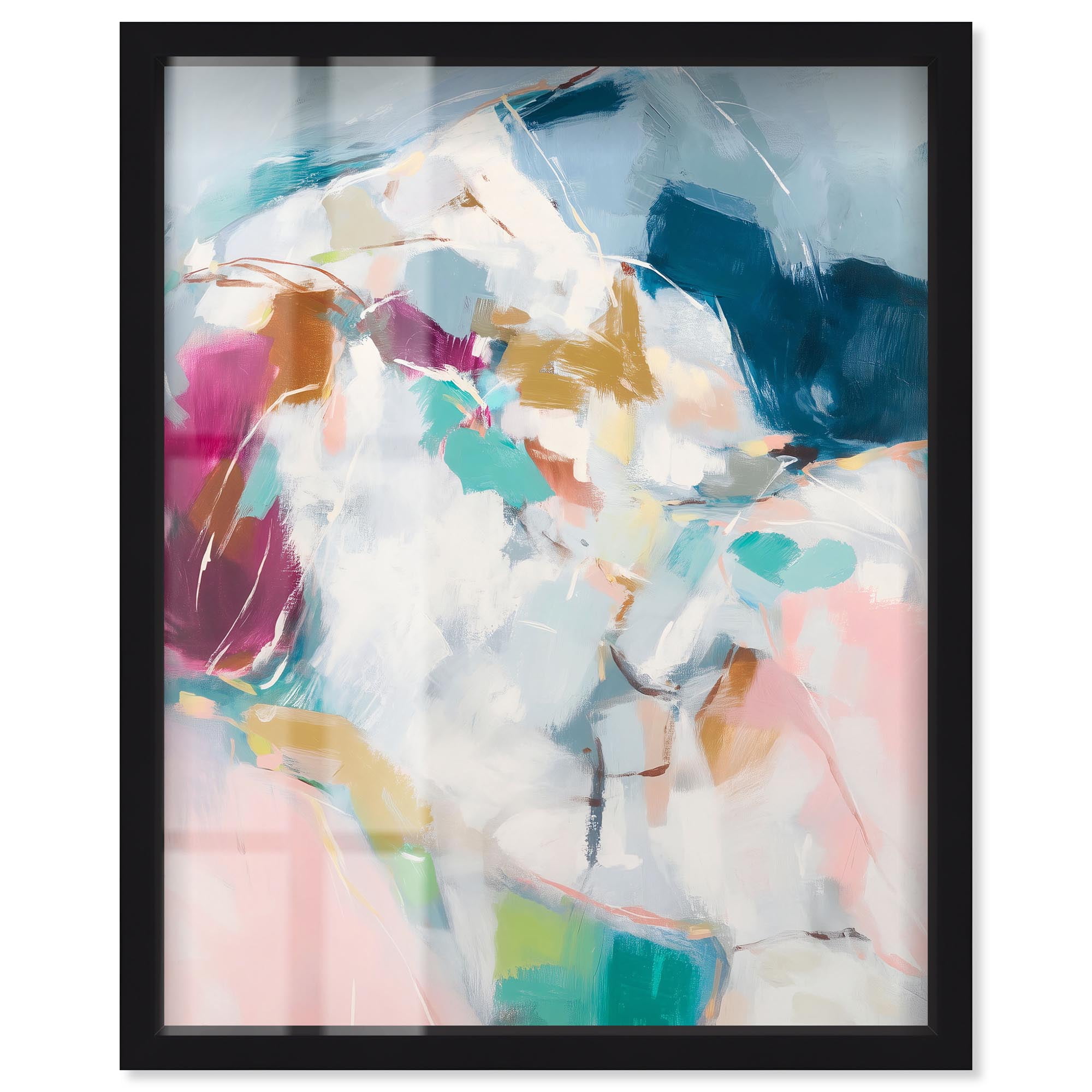 Crescendo II Shadowbox Print Pink Modern Wall Art by Art Remedy, Black ...