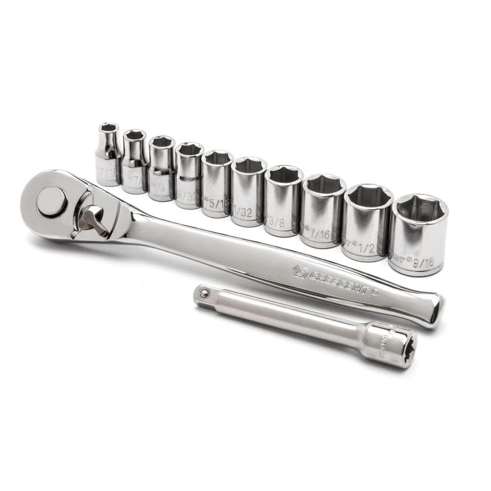 Crescent 1/4 in. drive SAE 6 Point Socket Wrench Set 12 pc. - Walmart.com