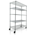 Crescent 4000 LBS, 48W 18L 76H Chrome, 5 Tier NSF Shelving Rack, Heavy ...