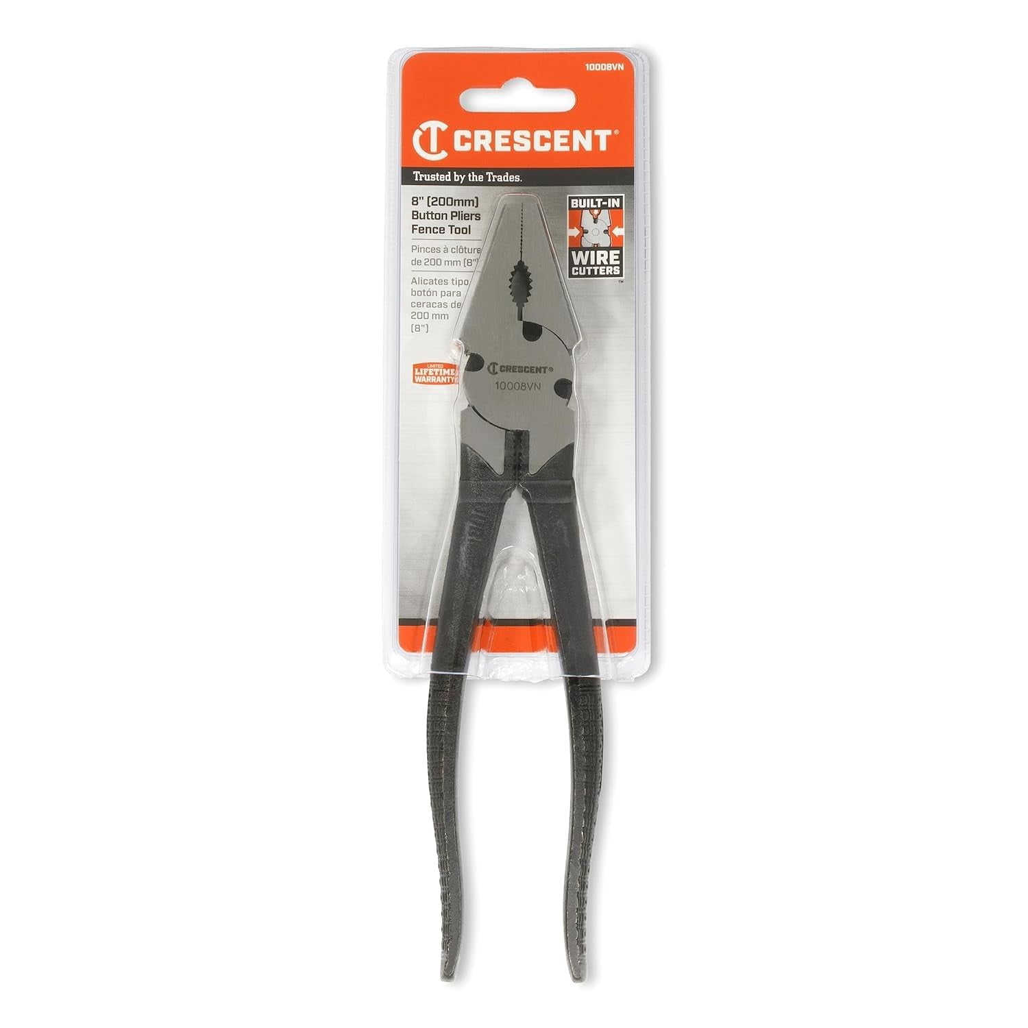 Crescent 8" Button Fence Pliers - Fencing Pliers for Bending, Cutting ...