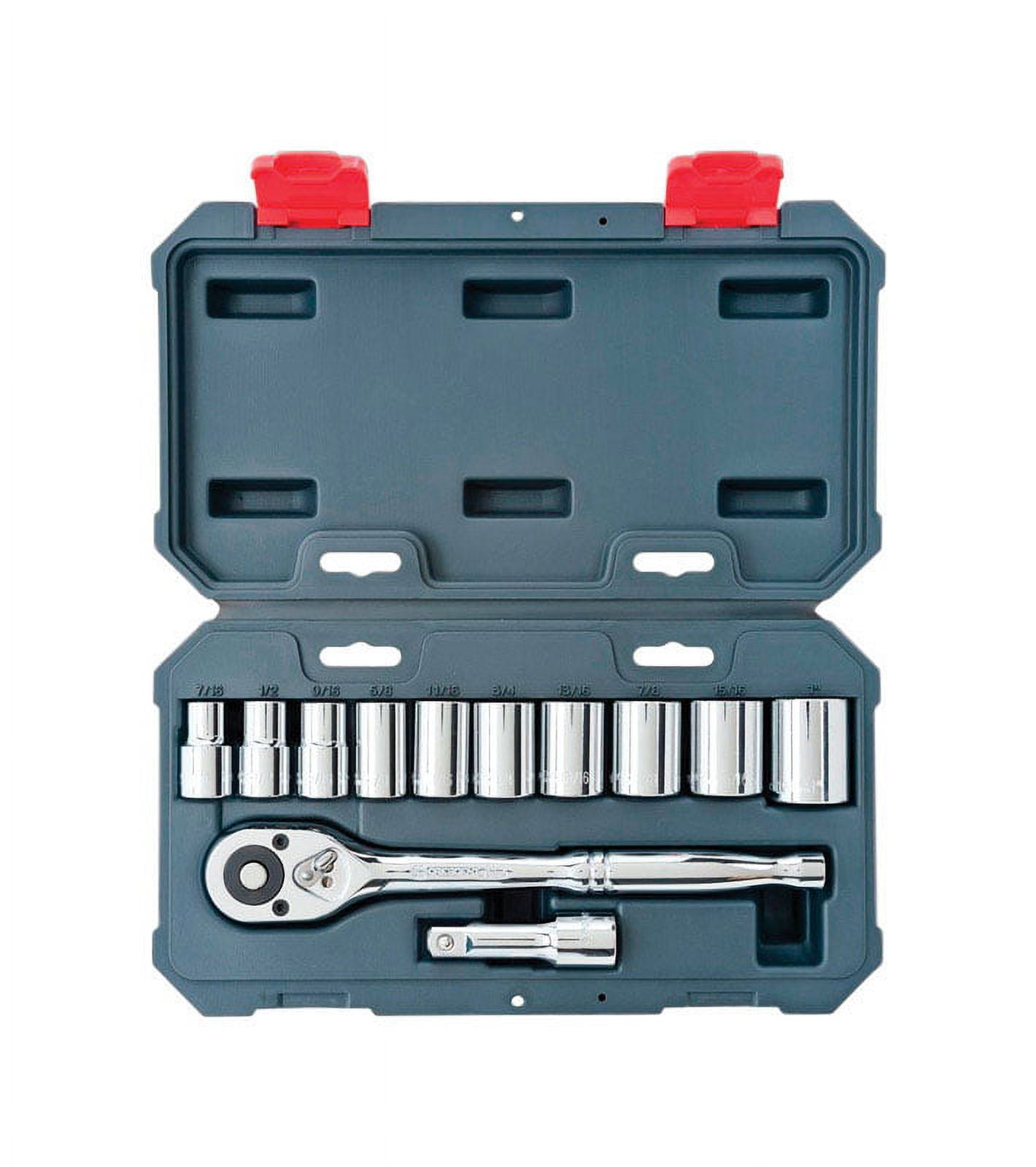 Crescent Assorted Sizes x 1/2 in. drive SAE 12 Point Socket Wrench Set ...