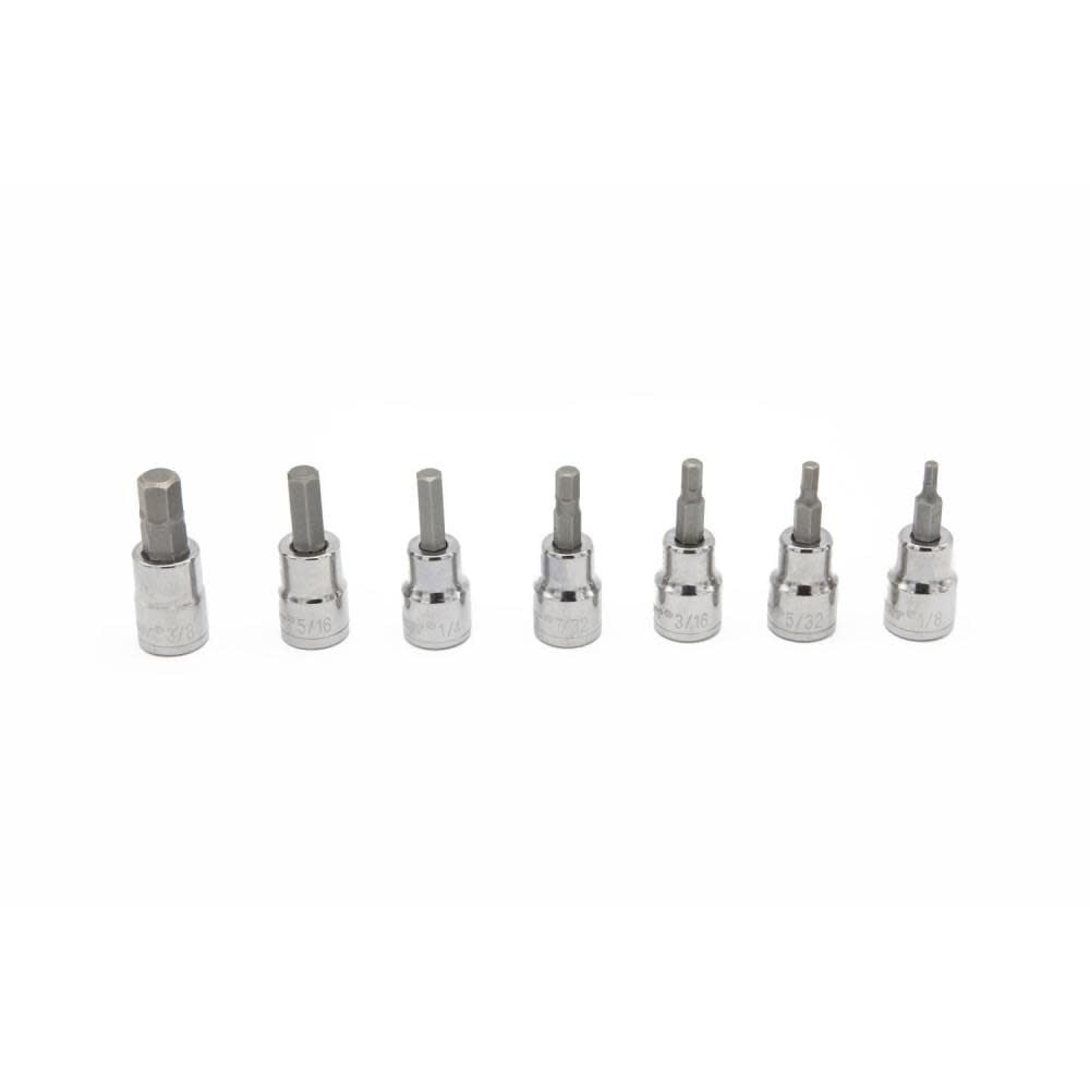 Crescent Assorted Sizes x 3/8 in. drive SAE 6 Point Hex Bit Socket Set ...