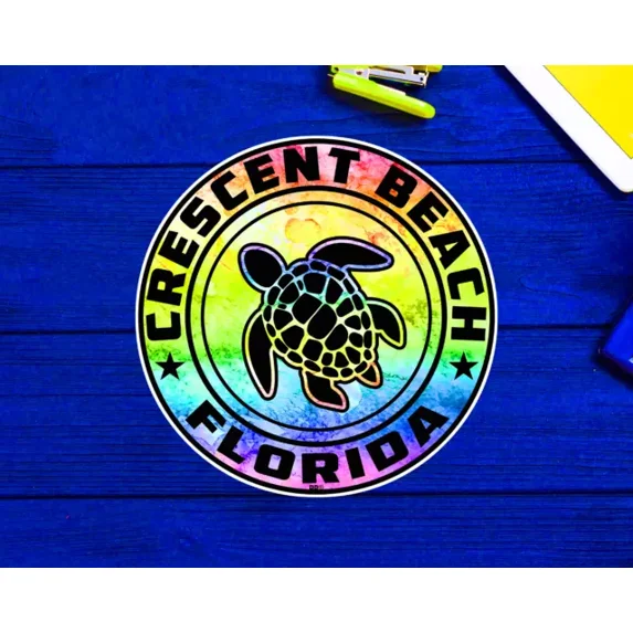 Crescent Beach Florida Beach Sticker Decal Sticker Sea Turtle Phone ...