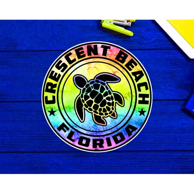 Crescent Beach Florida Beach Sticker Decal Sticker Sea Turtle Phone ...