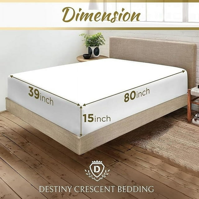 Crescent Bedding Twin-XL, 2-Piece Fitted Sheets, Deep Pocket, Jersey ...