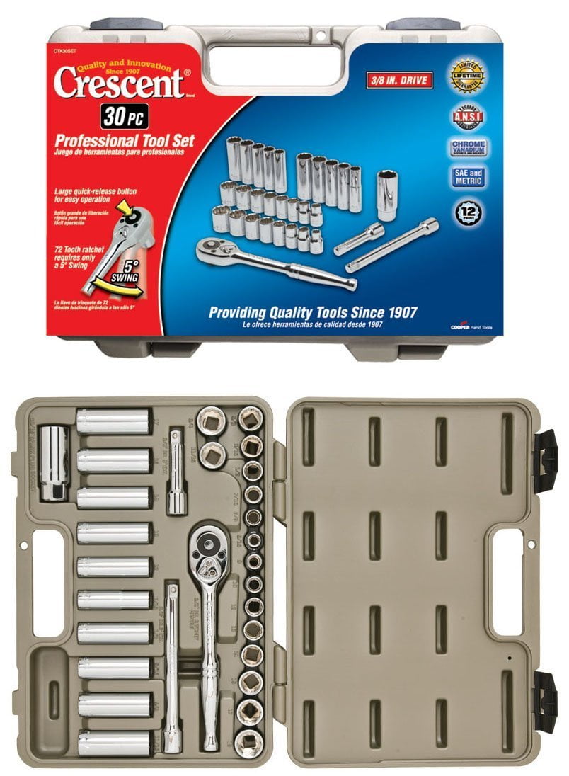 Crescent CTK30SET 3/8-Inch Drive Socket Wrench Set - Walmart.com