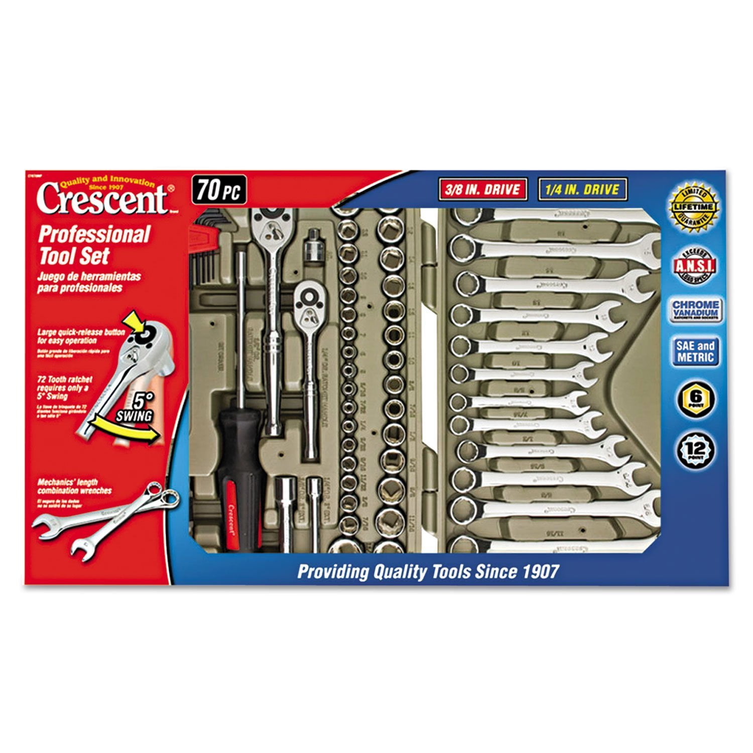 Crescent Mechanics Tool Set Automotive Specialty Tools, 70 Piece ...