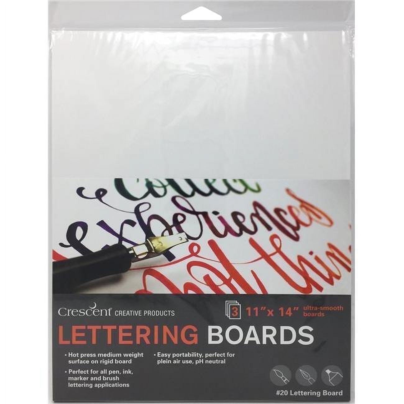 Crescent Lettering Board, White Cardboard, Smooth Poster Board, 11" x ...