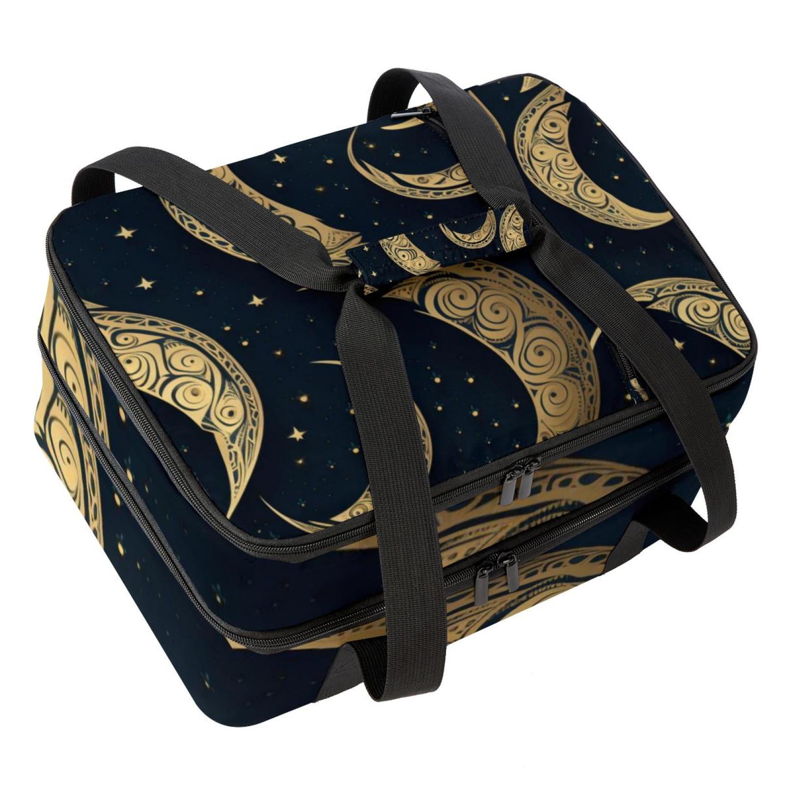 Crescent Double Layered Insulated Refrigerated Lunch Bag with Two ...
