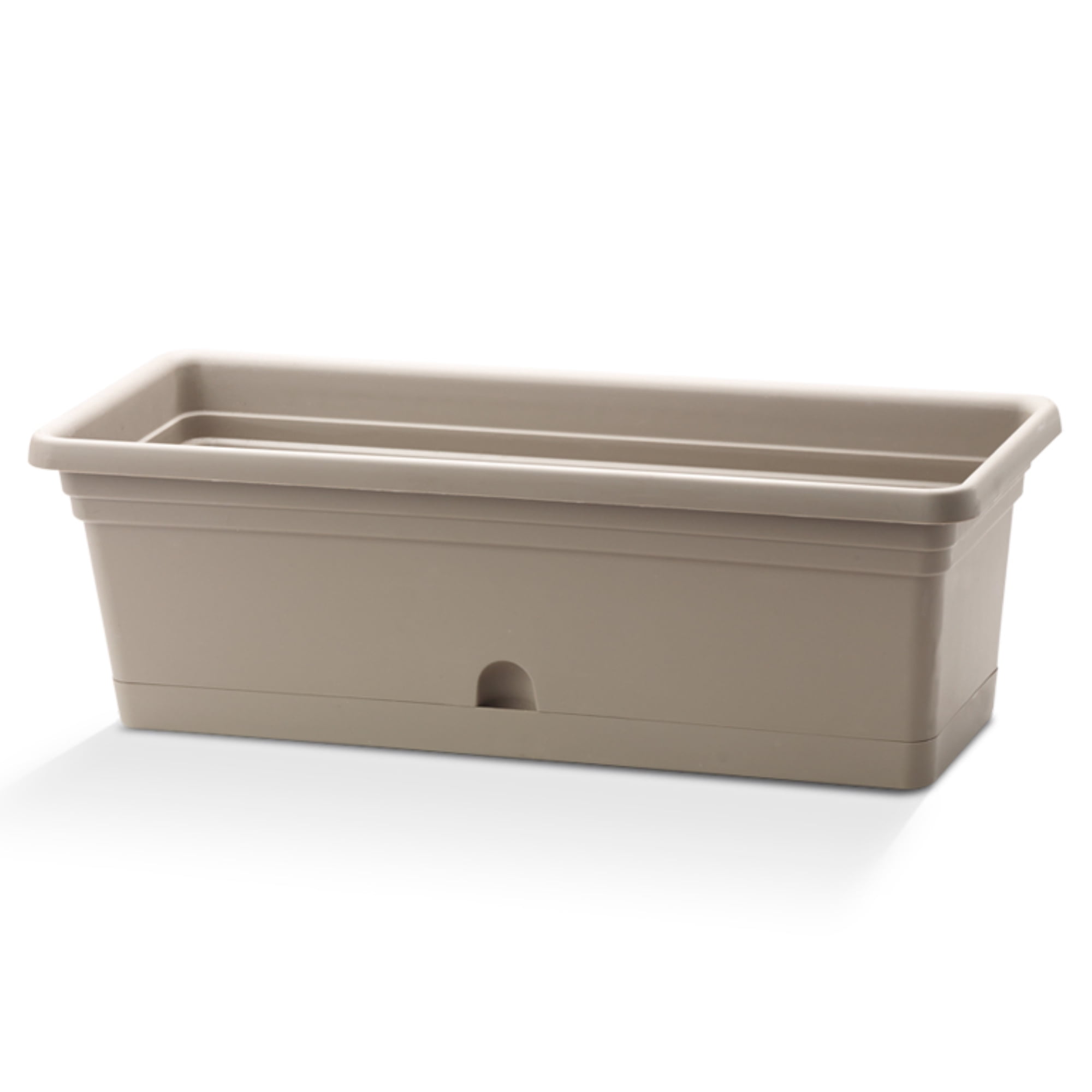 Crescent Garden In/Outdoor Emma Rectangular Plastic Flower Pot ...