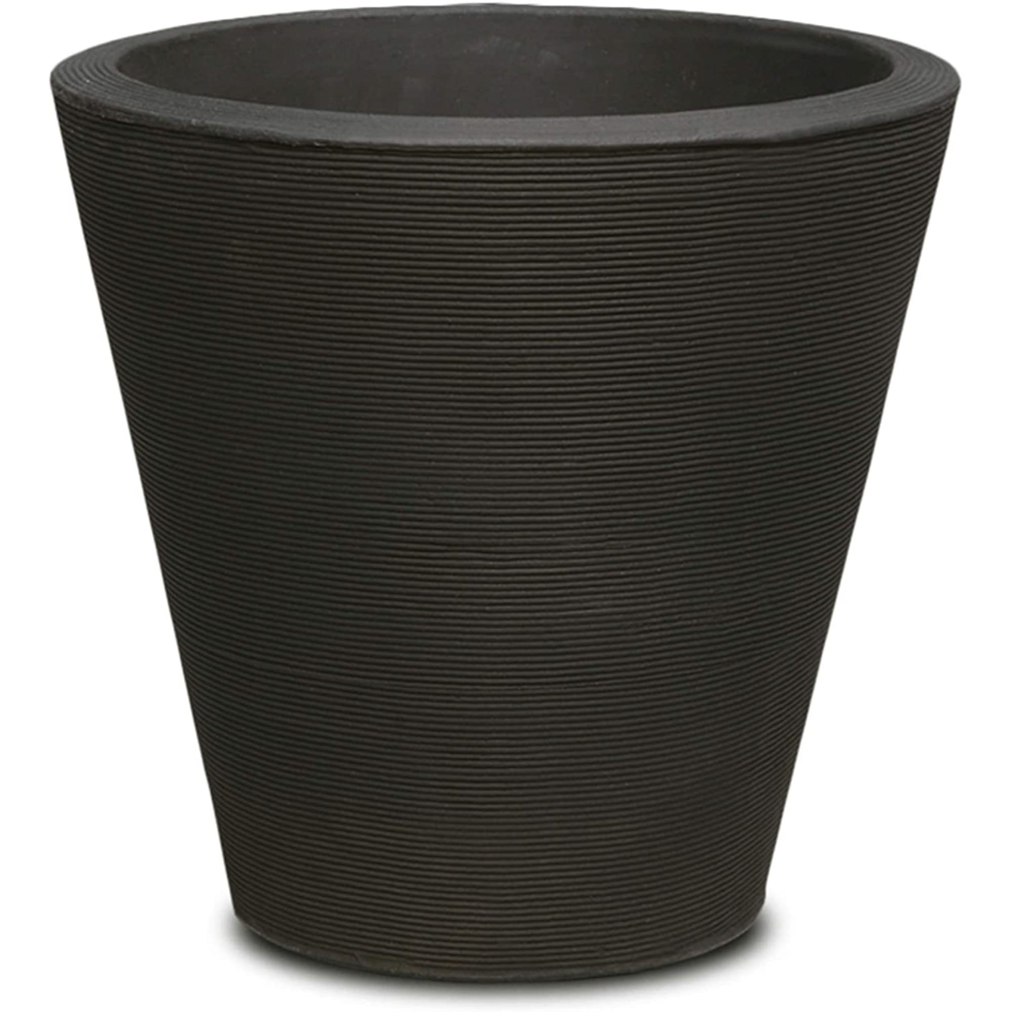 Crescent Garden Madison Planter, Double-Walled Plant Pot, 14" (Caviar ...