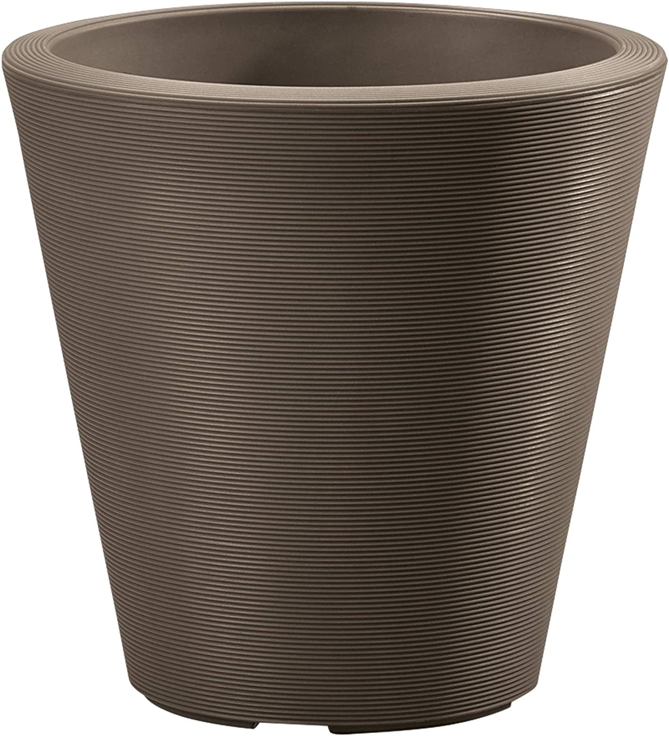 Crescent Garden Madison Planter, Double-Walled Plant Pot, 34-Inch (Bark ...