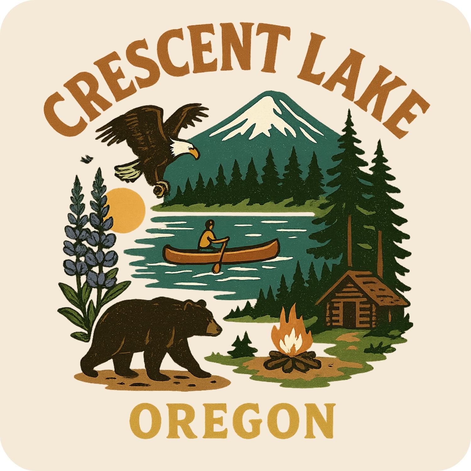 Crescent Lake Oregon Keepsakes Souvenir Vinyl Sticker – Destination ...