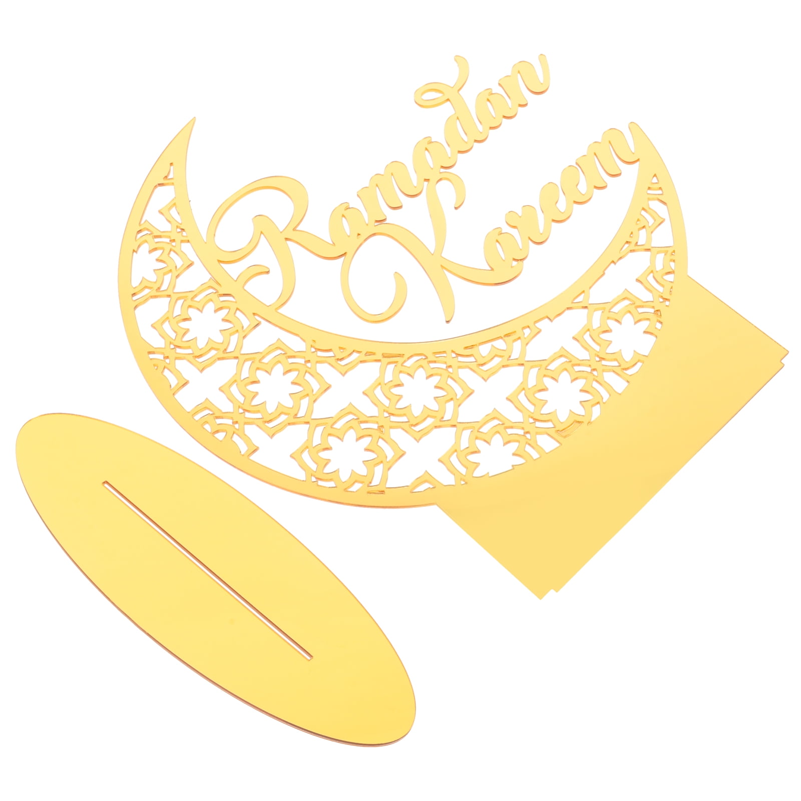 Crescent Letter Table Moon Ornament Emblems Eid Mubarak Decor Islamic ...