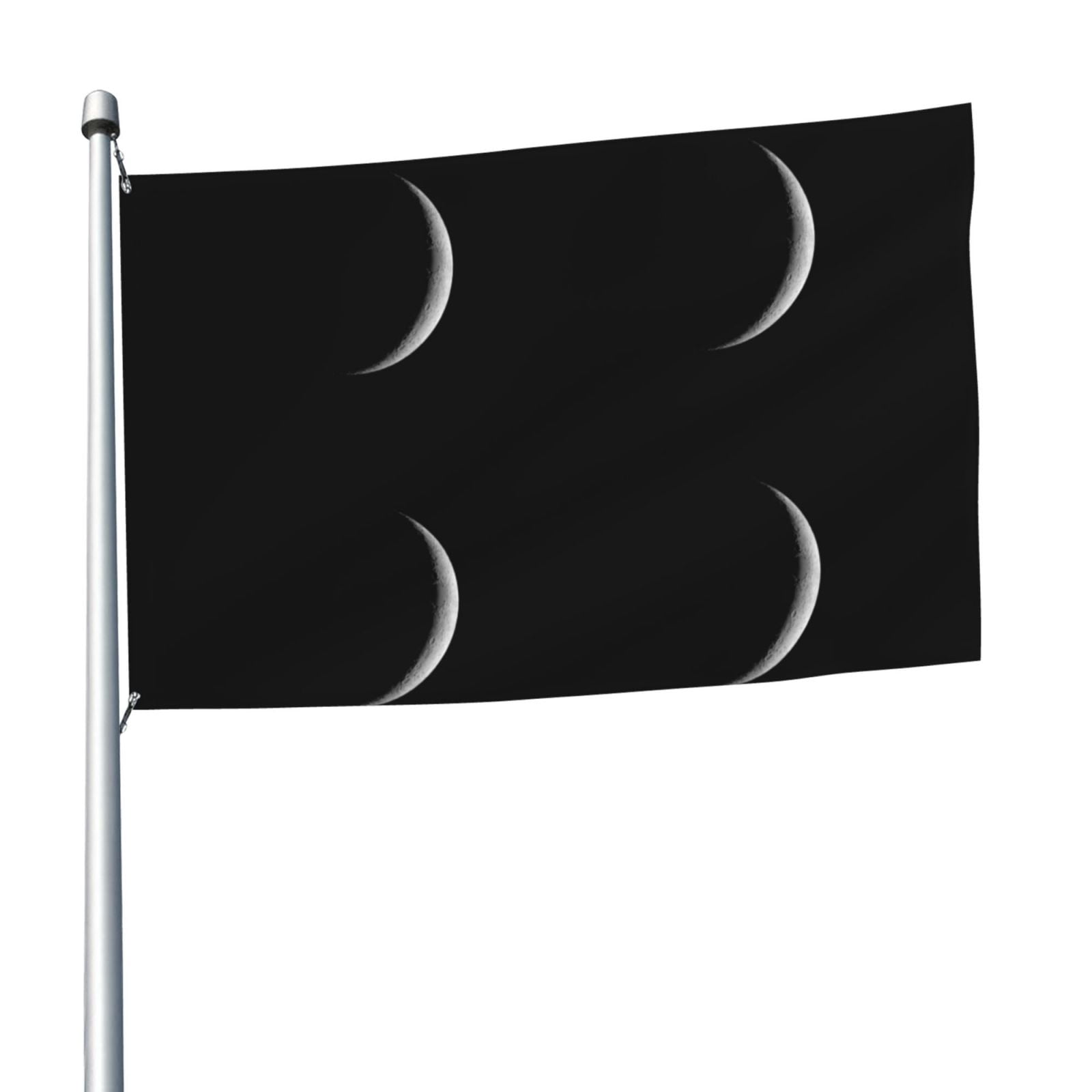 Crescent Moon Flag 5x8 Ft Print Vivid Color Outdoors Indoors Light ...