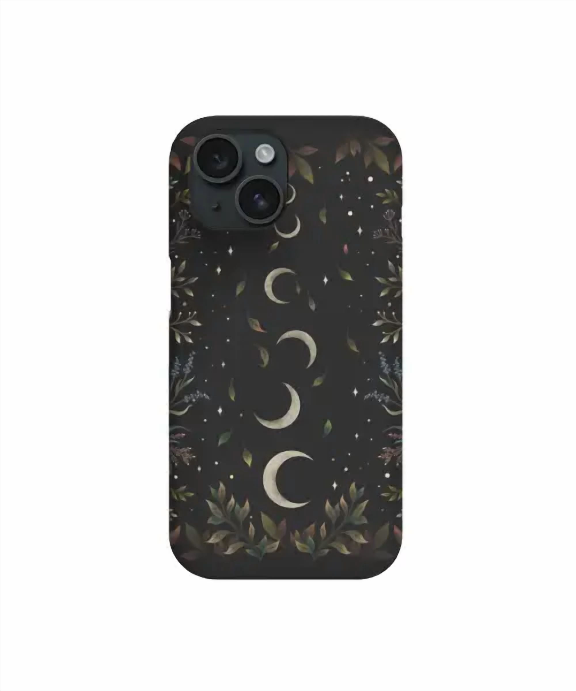 Crescent Moon Garden Celestial Nature Phone Case for iPhone 16 15 14 13 ...