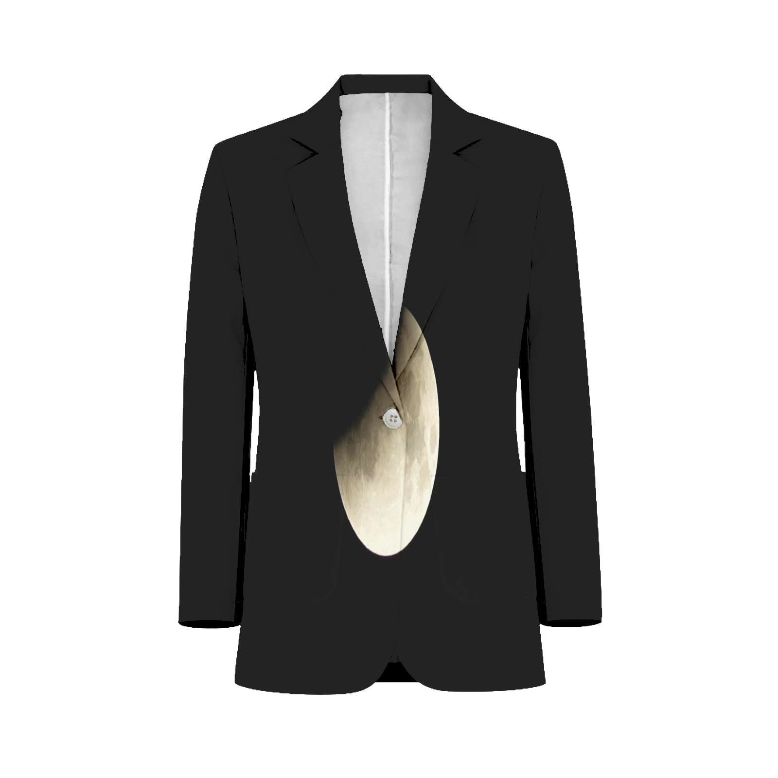 Crescent Moon Night Sky Customized Men's Suits full man Shawl Collar ...