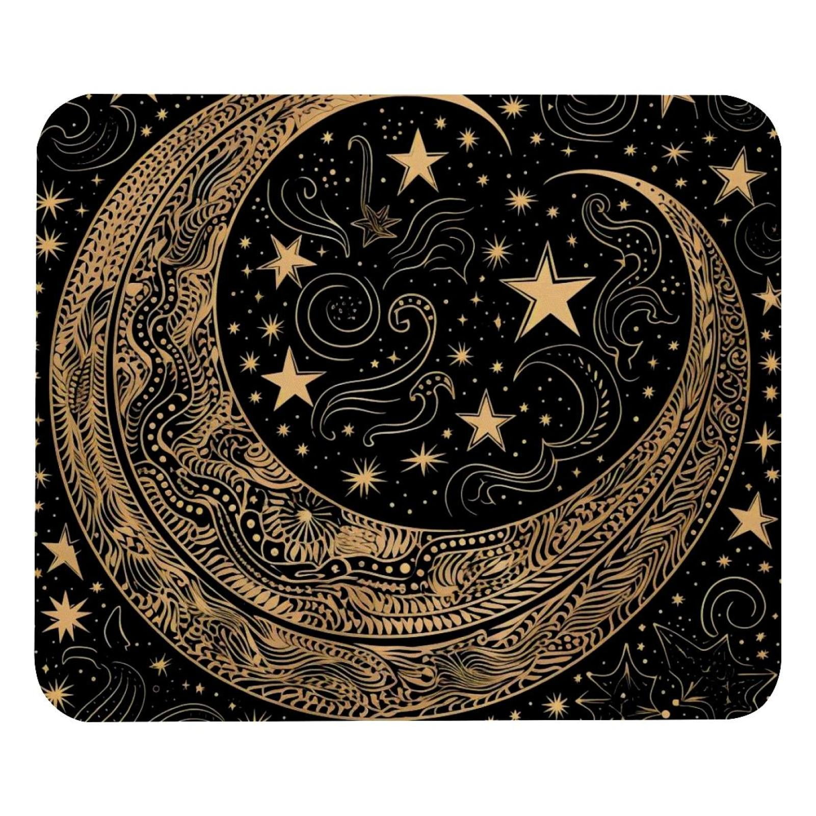 Crescent Moon Symbol Pattern Mouse Pad - Smooth Surface, Mousepad Thick ...