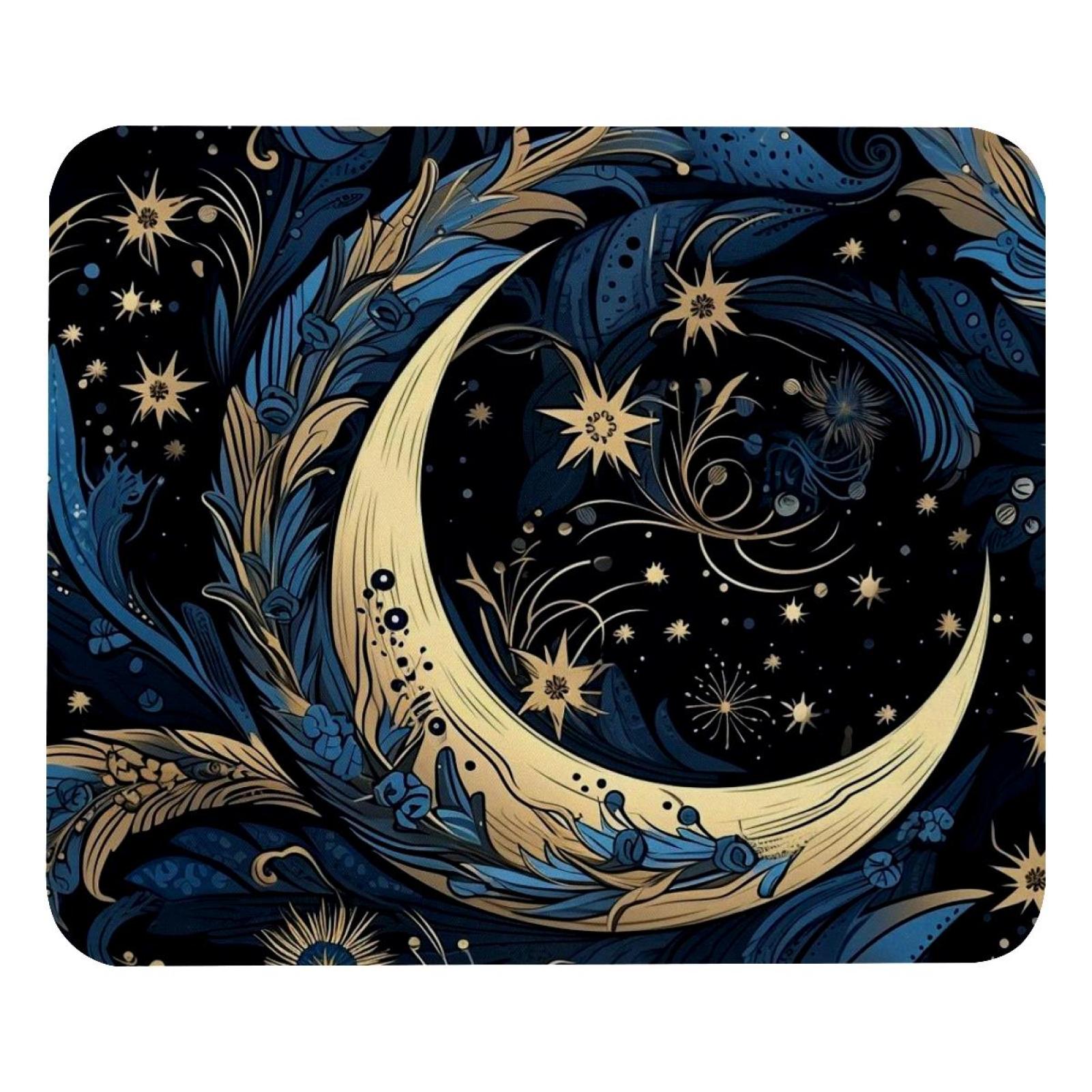 Crescent Moon Symbol Pattern Mouse Pad - Smooth Surface, Mousepad Thick ...
