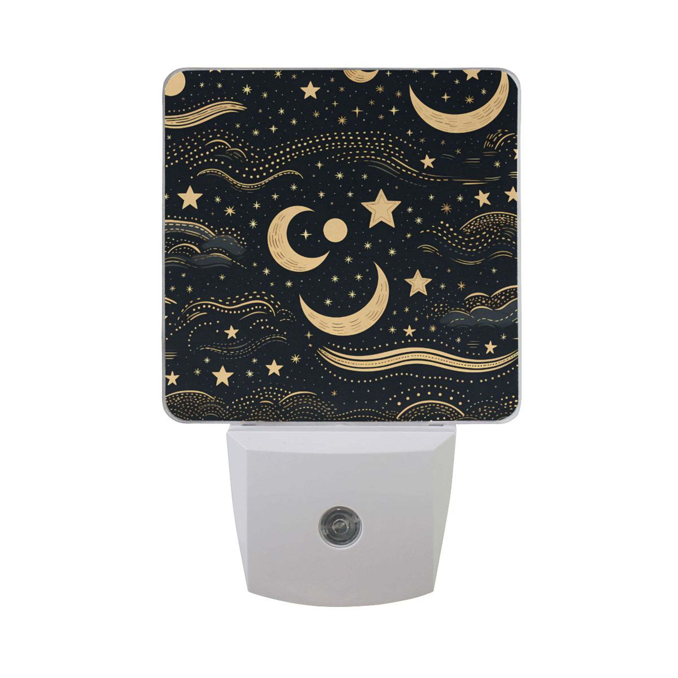 Crescent Moon and Star Night Light 2 Pack LED Nightlight Plug into Wall ...