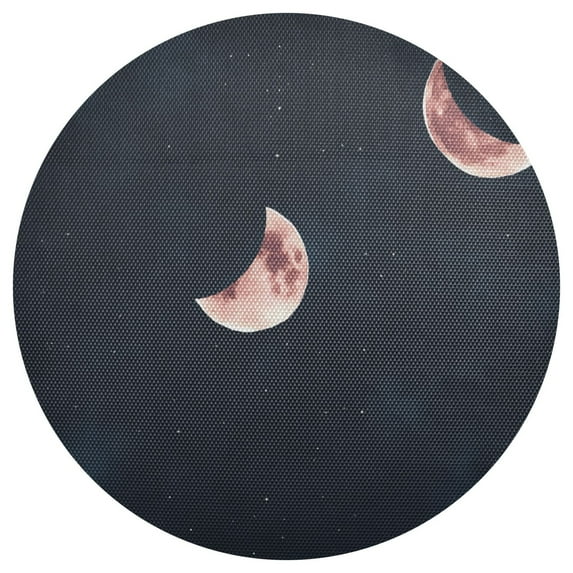 Crescent Moons 15.4in Diameter PVC Plate Mat, Heat-Resistant and ...